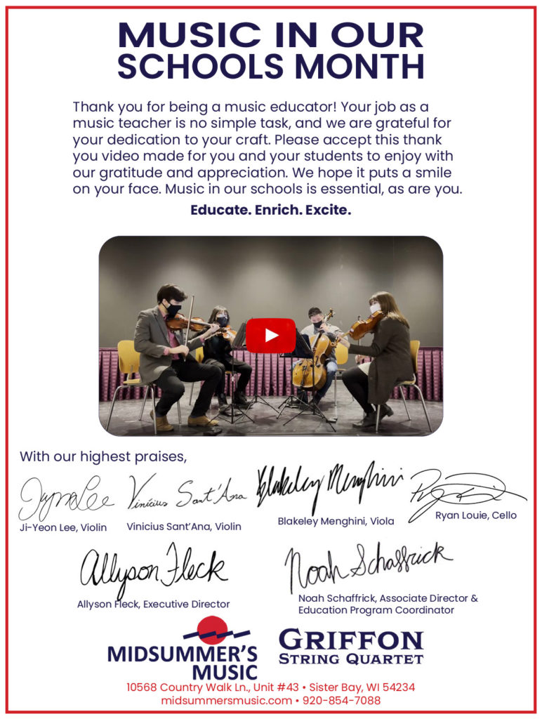 Music in Our Schools Month - Midsummer's Music and its affiliate, the ...